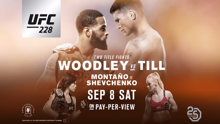 Final Card for Tonight's UFC 228 Event