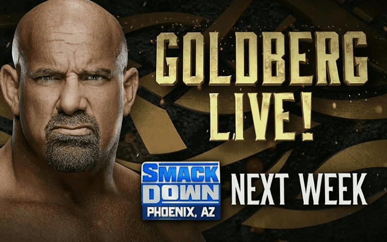 Goldberg & #1 Contender's Match Announced For WWE SmackDown Next Week