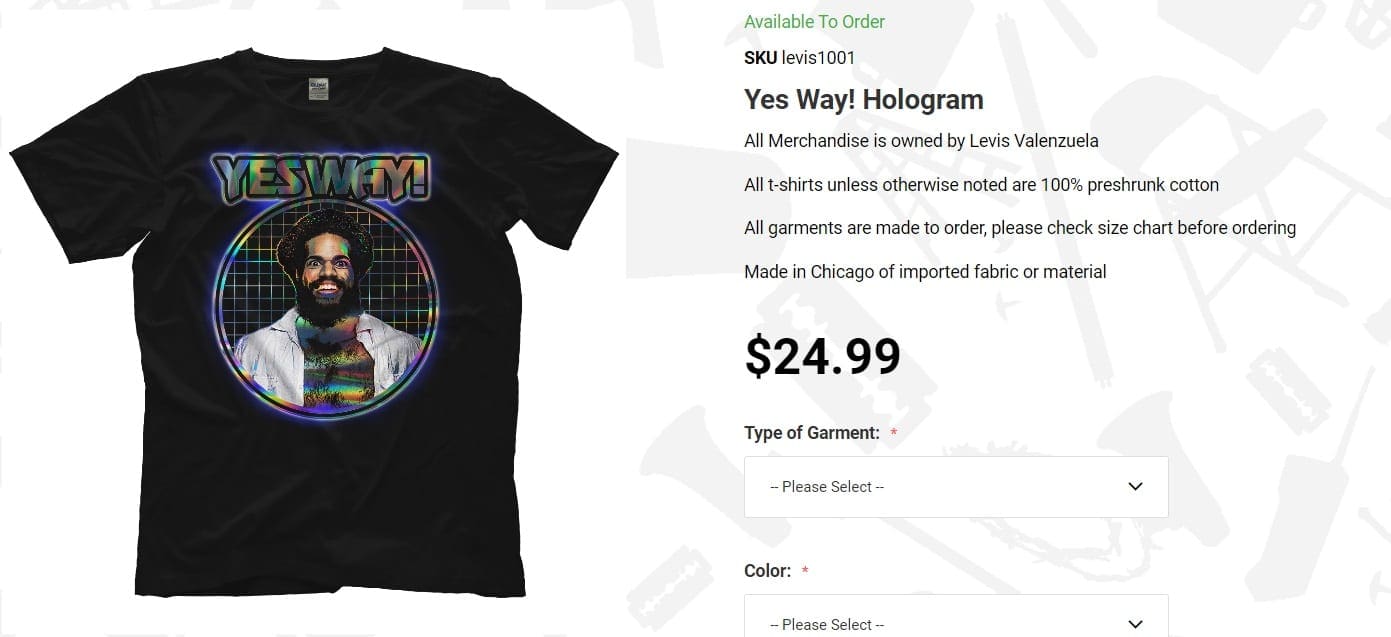 Another Released Superstar Plays Off WWE Gimmick With New Merch