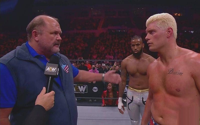 Arn Anderson Tells Cody Rhodes Off And Leaves Him In The Ring On Aew Dynamite