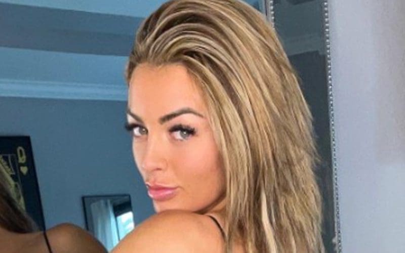 Mandy Rose Is The Attraction In Sultry Black One-Piece Photo Drop