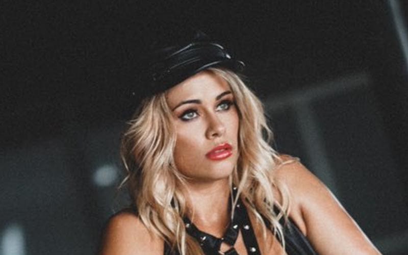 Paige Vanzant Pops Out Of A Convertible In Skimpy Leather Outfit