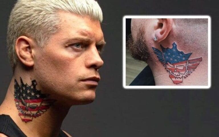Fan Gets Neck Tattoo Like Cody Rhodes After Losing Bet on Roman Reigns ...