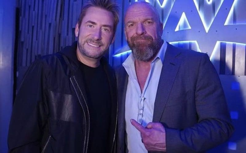 Triple H Executes Signature Pointing Pose With Nickelback's Chad ...