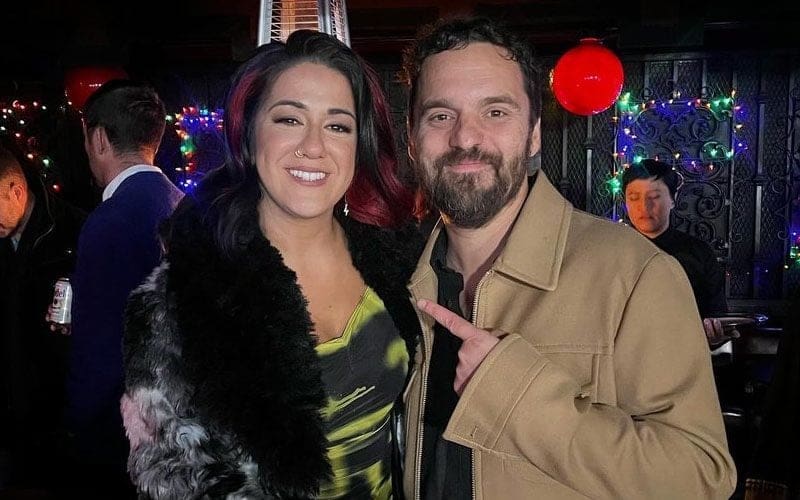 Bayley Has Celebrity Run-In With Jake Johnson for Some Royal Rumble ...