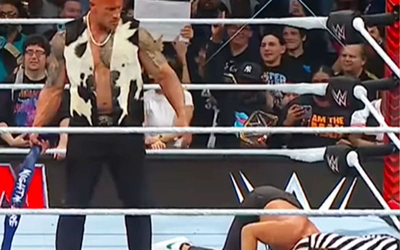The Rock Warns 'No One Is Safe' After Whipping Referee Following 4/1 ...