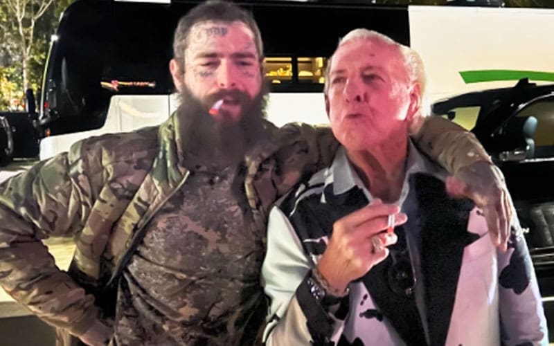 Ric Flair Links Up with Post Malone in Surprise Meeting