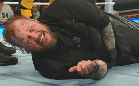 Jelly Roll’s WWE SummerSlam Debut Ends in Pain After Logan Paul Splash ...