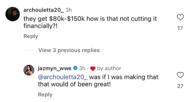 Jazmyn Nyx Exposes Shockingly Low NXT Salary After Turning Down WWE ...