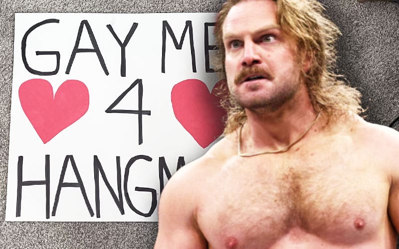 Fan's "Gay Men 4 Hangman" Sign Confiscated During AEW Dynamite