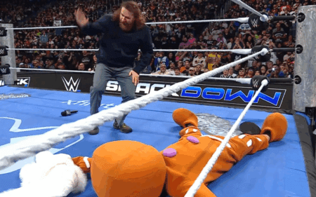 Sami Zayn Lays Out Gingerbread Man In Wild Segment During 4/17 WWE ...